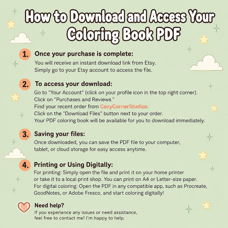 Cozy K-pop Coloring Book – 41 Bold Pages for Kids Adults (digital ...