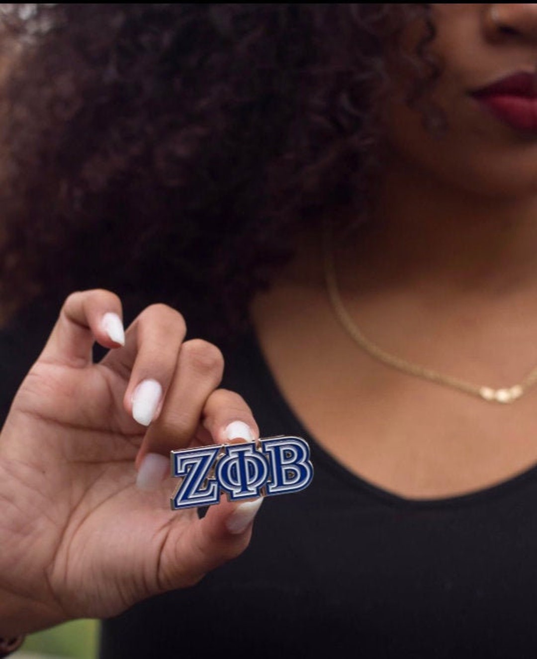 Zeta Phi Beta Greek Letters - Lapel Pin | Blue and White - Etsy