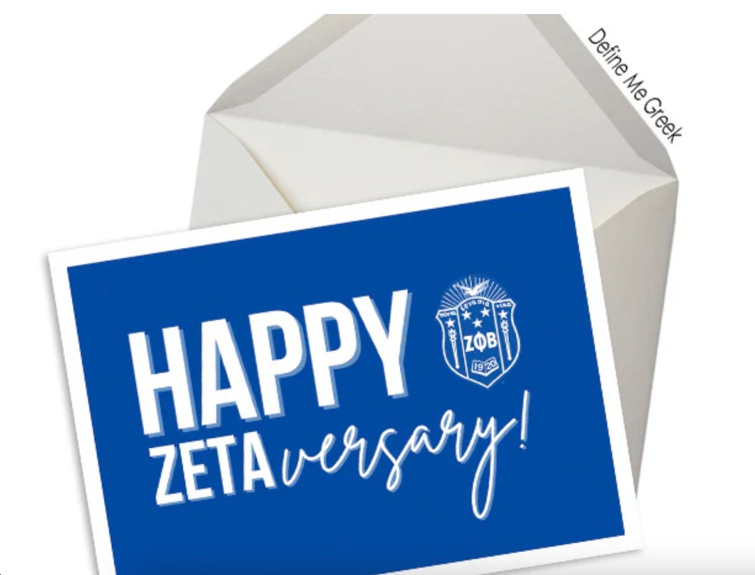 Zetaversary - Note Cards (4 Pack) | Zeta Phi Beta - Etsy