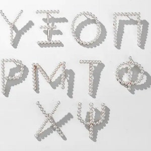 Pearl Greek Alphabet Letter Pin - Etsy