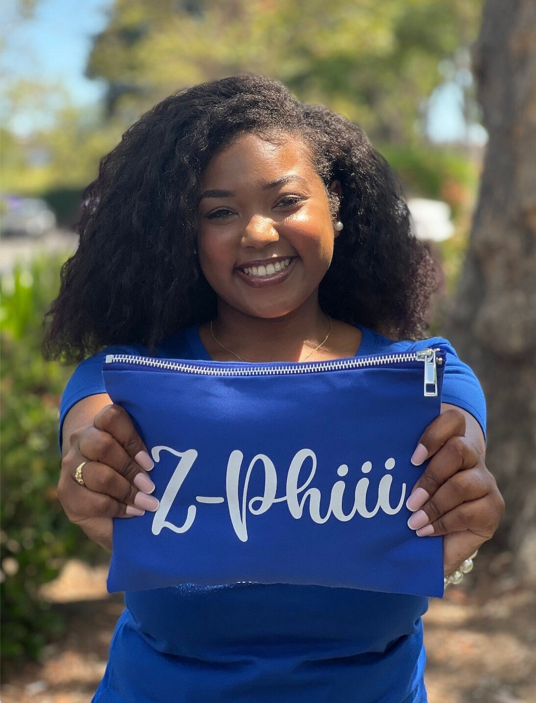 Z-phiii - Makeup/tablet Bag Blue | Zeta Phi Beta - Etsy
