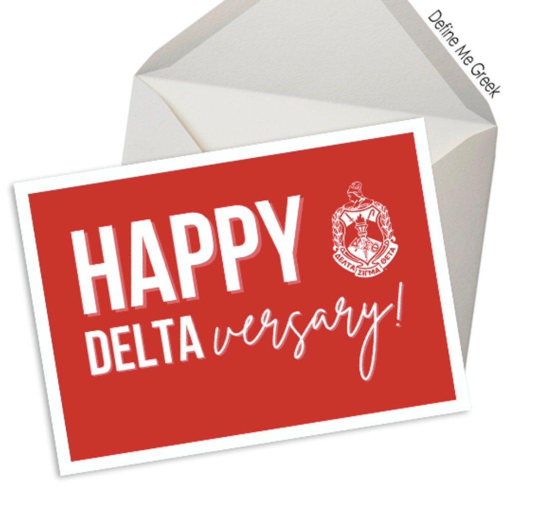 Happy Deltaversary - Note Cards (4 Pack) | Delta Sigma Theta - Etsy