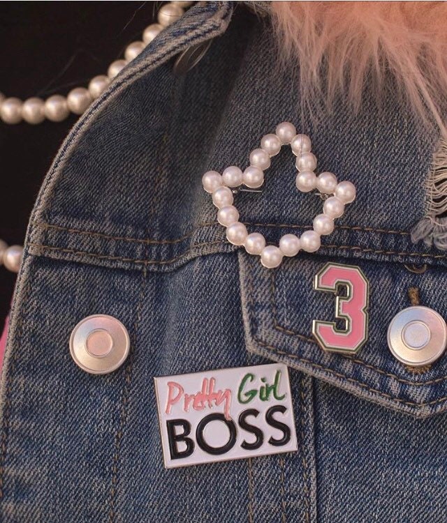 Number Lapel Pins | Pink and Green - Etsy