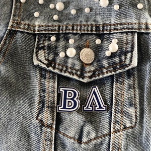 Greek Letter Lapel Pins - Individual | Blue and White - Etsy