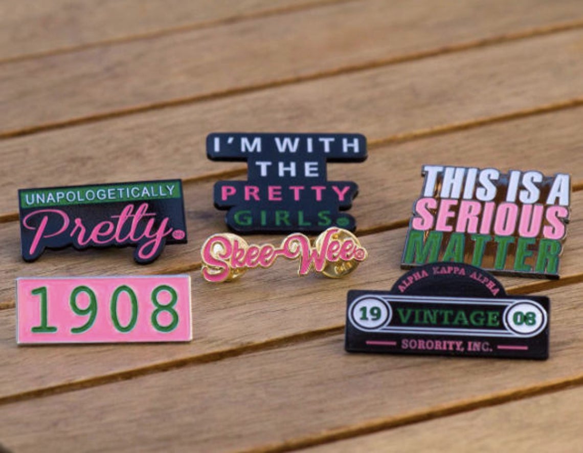 I'm With the Pretty Girls Lapel Pin Pink and Green - Etsy