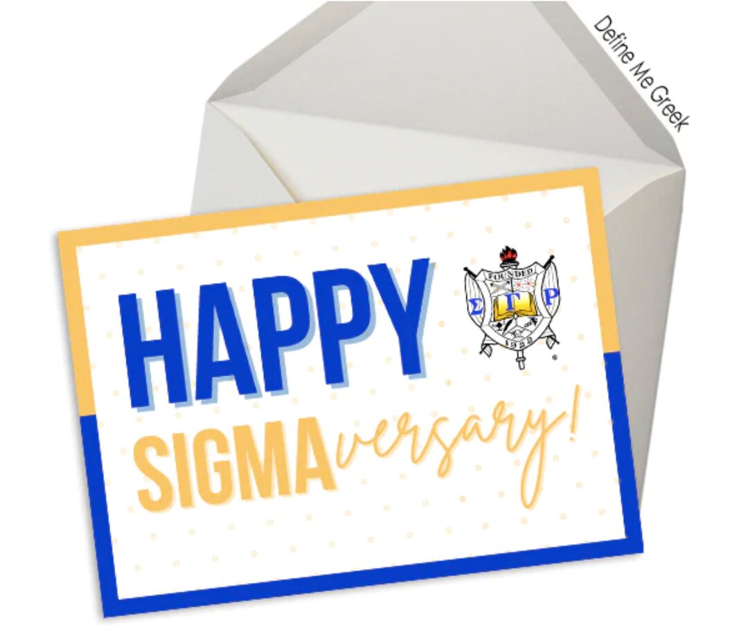 Happy Sigmaversary Note Cards (4 Pack) | Sigma Gamma Rho - Etsy
