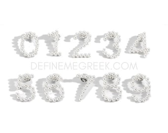 Number 3 Pearl Formal Pin - Etsy