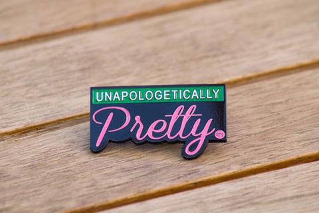 Unapologetically Pretty - Lapel Pin | Pink and Green - Etsy