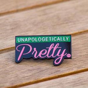 Unapologetically Pretty - Lapel Pin | Pink and Green - Etsy