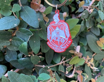 Delta Sigma Theta Clear Engraved Greek Key Chain - Etsy