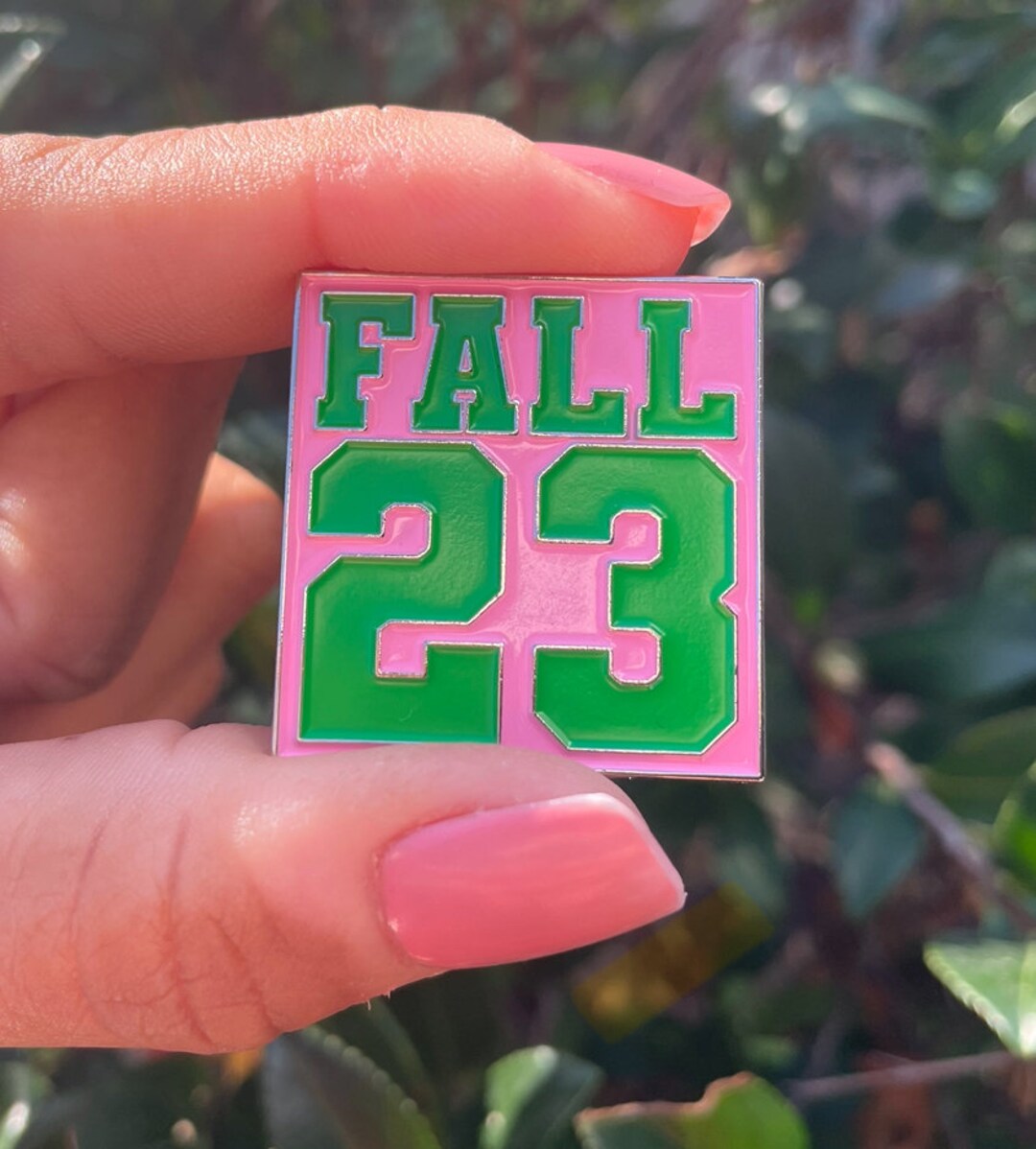 Fall 23 - Lapel Pin | Pink and Green - Etsy