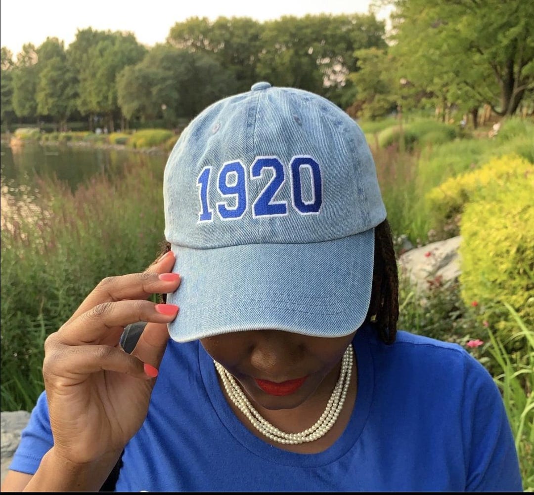 1920 Zeta Phi Beta Denim Baseball Hat, Cap, Zeta Apparel - Etsy