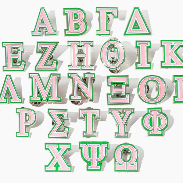 Pink Greek Letter Patches - Etsy
