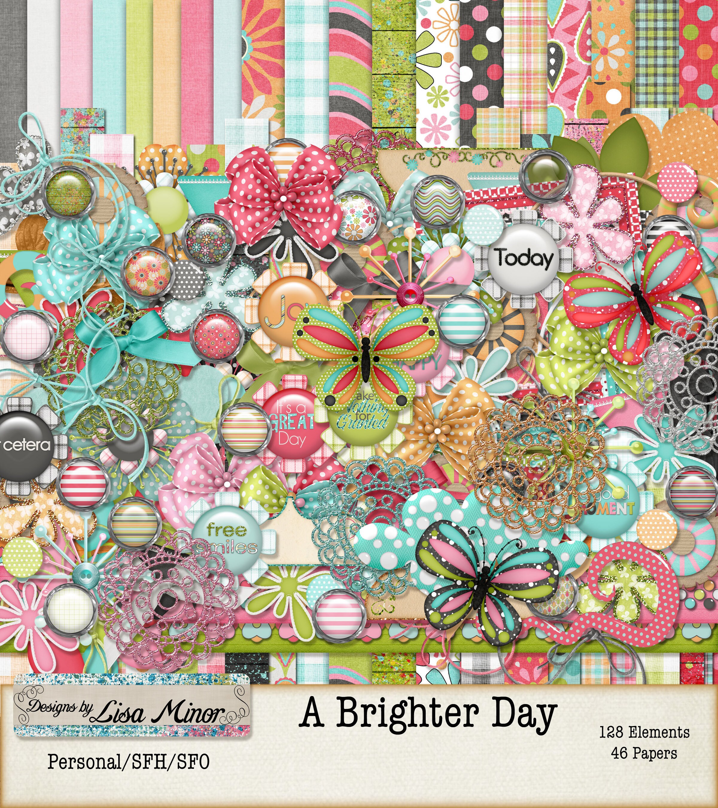A Brighter Day ~ DIGITAL Scrapbook Kit ~ INSTANT Download - Etsy