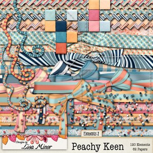 Peachy Keen DIGITAL Scrapbook Kit ~INSTANT Download~ - Etsy