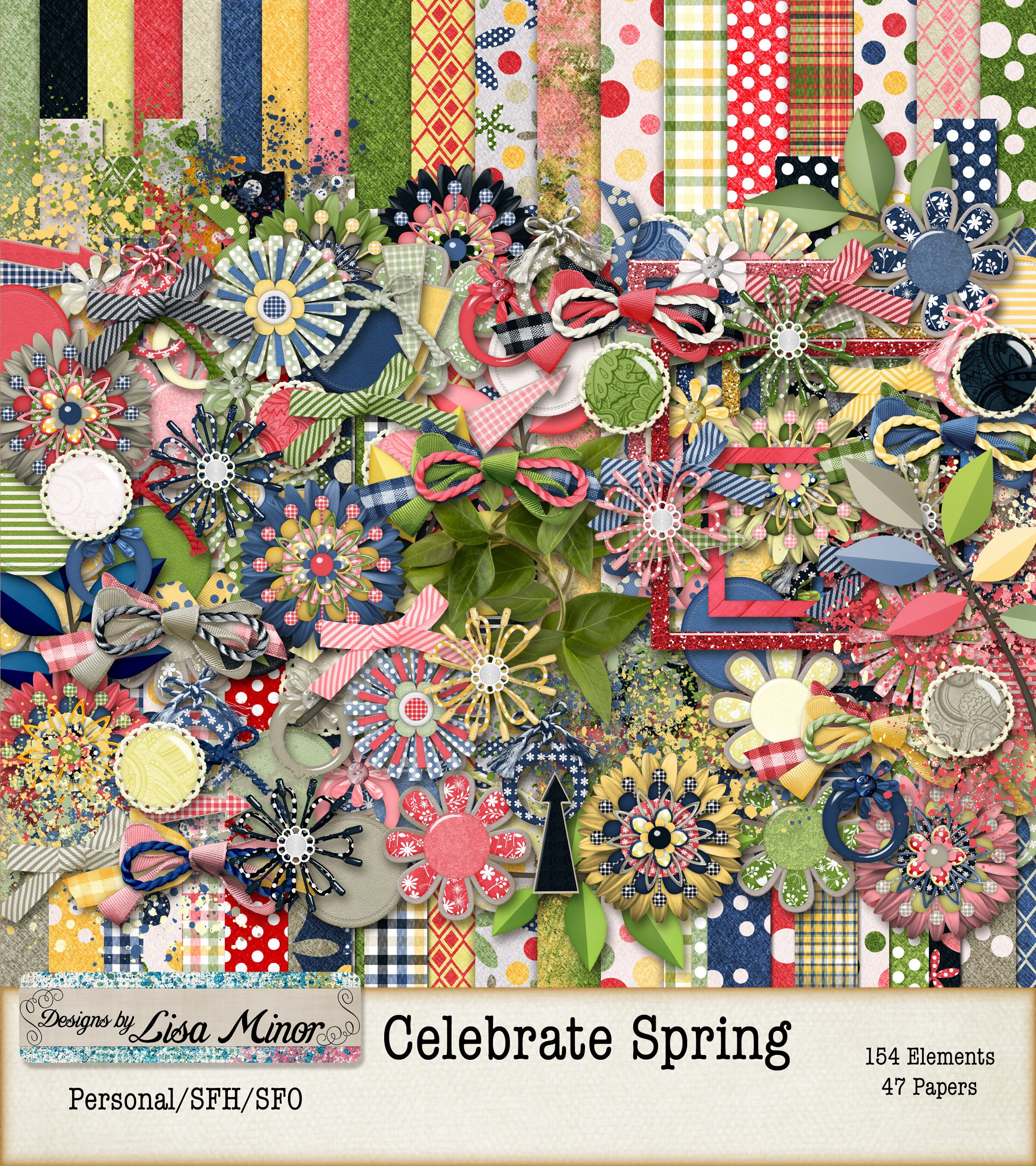 Celebrate Spring BUNDLE DIGITAL Scrapbook Kit INSTANT Download - Etsy