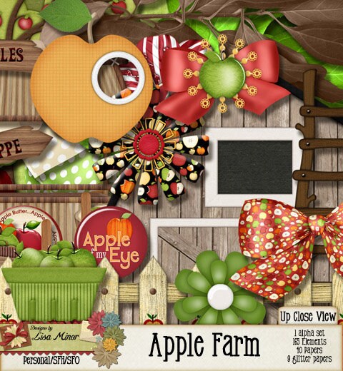 Apple Farm ~ DIGITAL Scrapbook Kit ~ INSTANT Download - Etsy