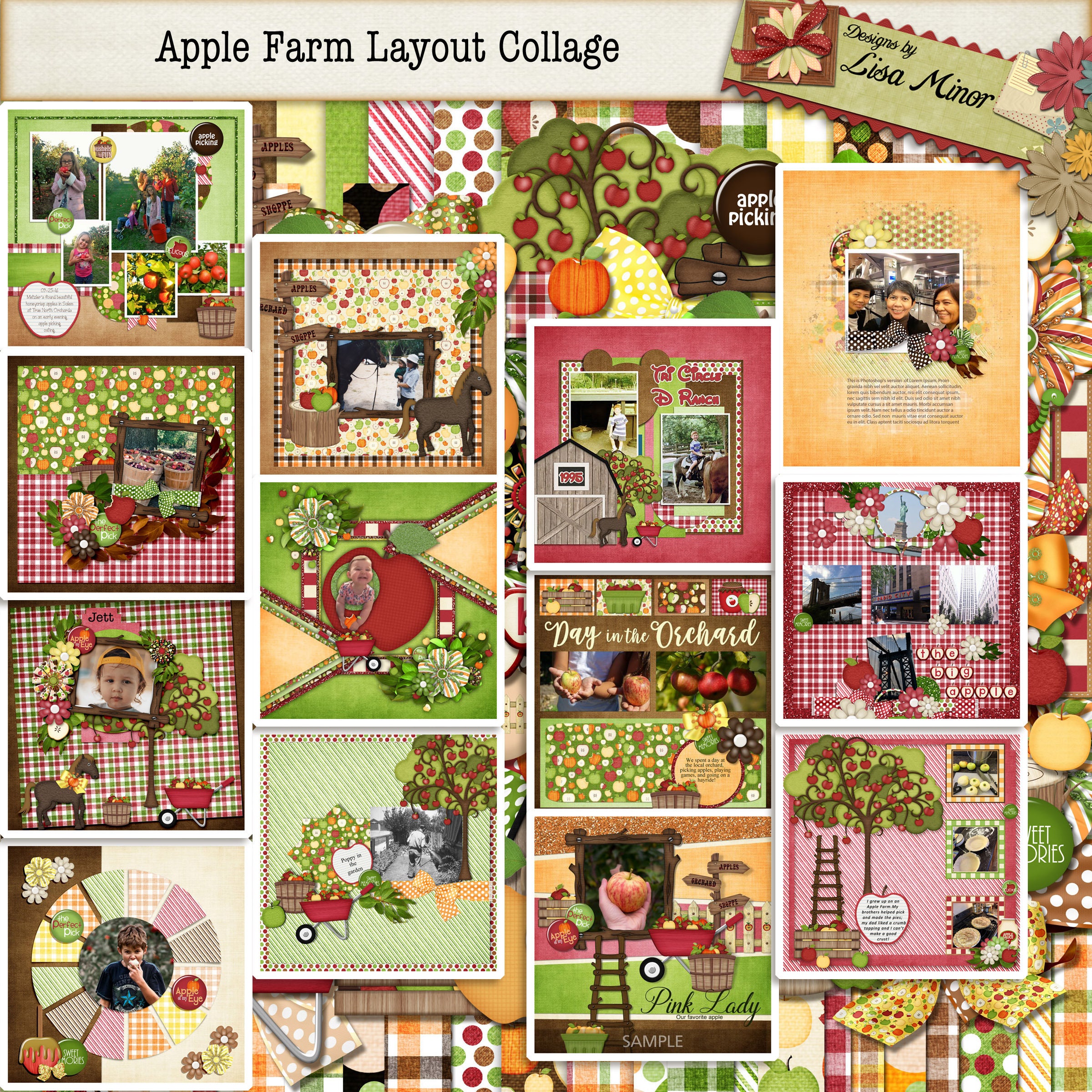 Apple Farm ~ DIGITAL Scrapbook Kit ~ INSTANT Download - Etsy