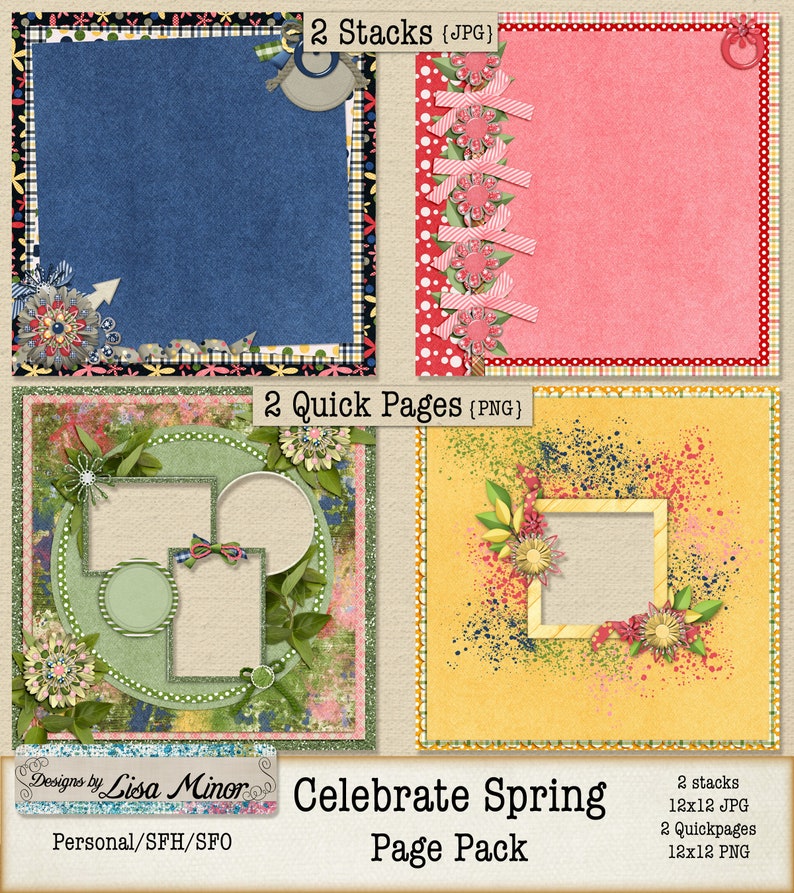 Celebrate Spring BUNDLE DIGITAL Scrapbook Kit INSTANT Download - Etsy