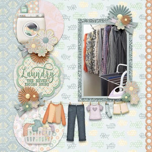 Laundry Day~digital Scrapbook Kit~instant Download - Etsy