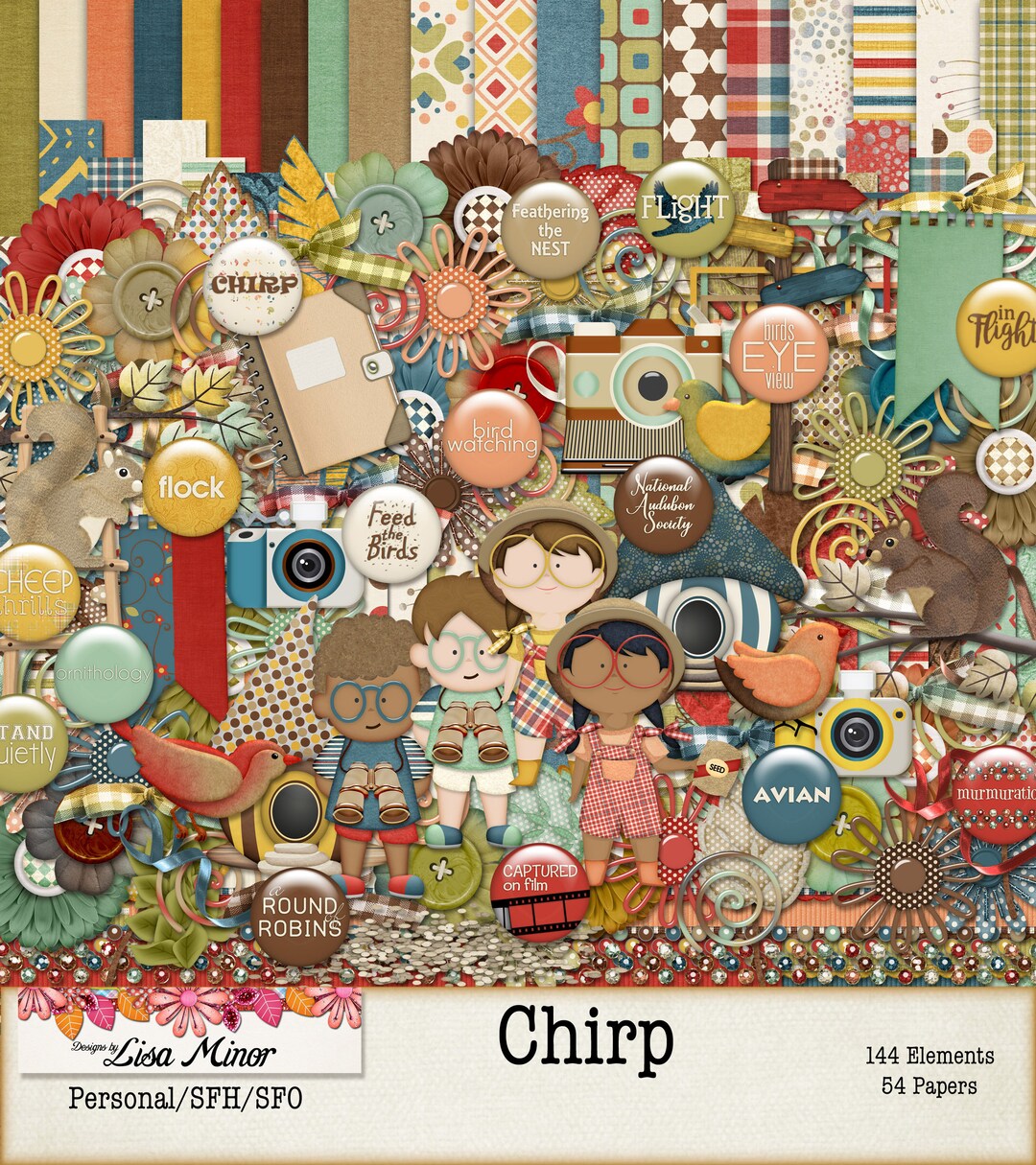 Chirp DIGITAL Scrapbook Kit ~ INSTANT DOWNLOAD - Etsy