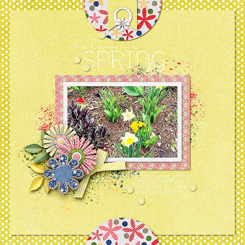 Celebrate Spring BUNDLE DIGITAL Scrapbook Kit INSTANT Download - Etsy