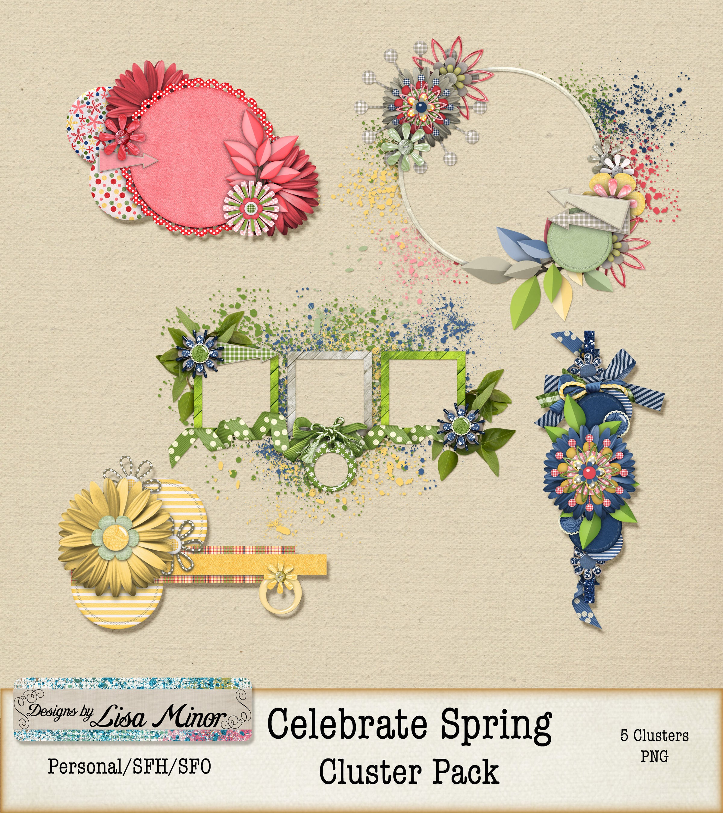 Celebrate Spring BUNDLE DIGITAL Scrapbook Kit INSTANT Download - Etsy
