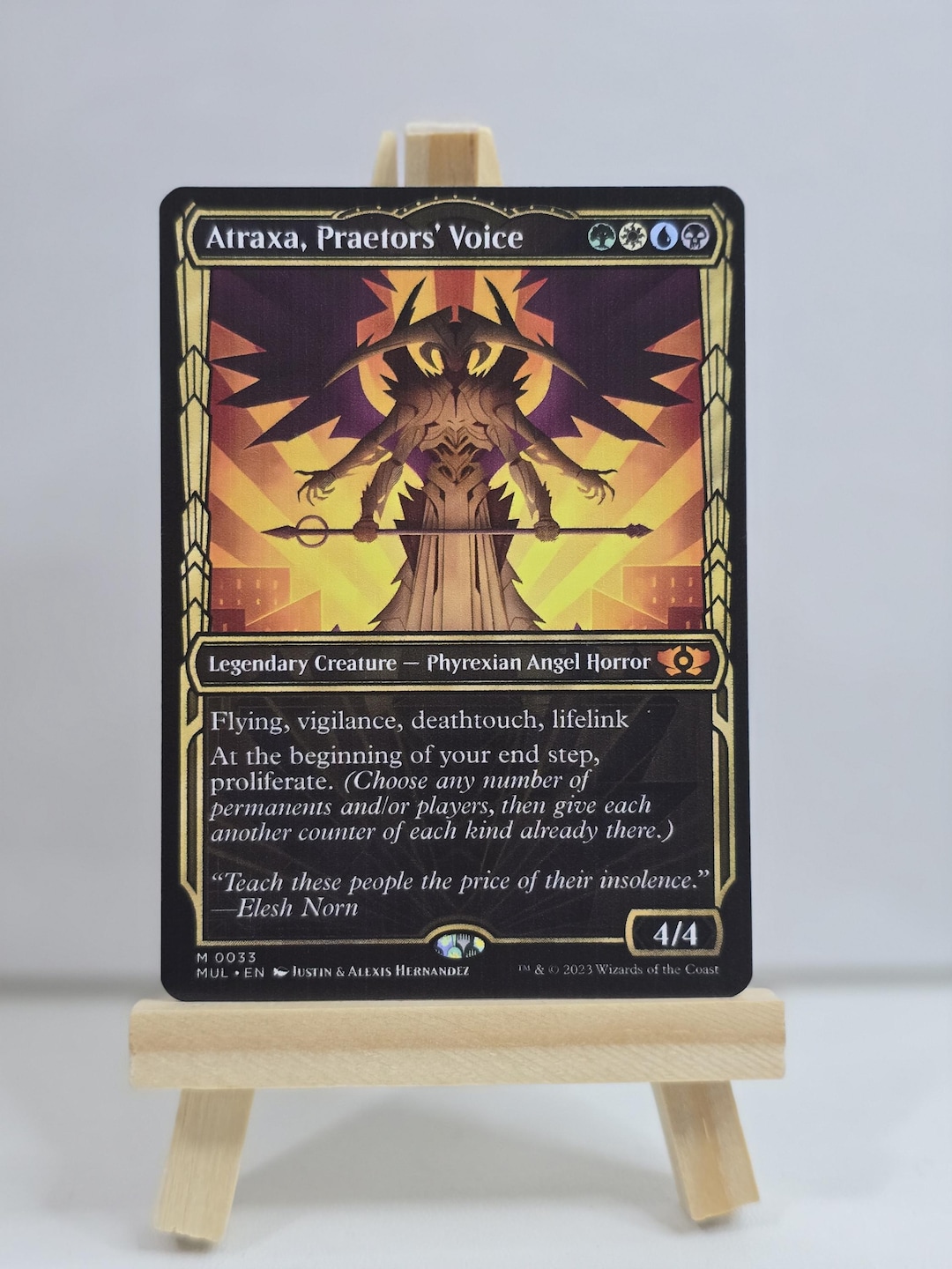 Atraxa Praetors Voice Metal Proxy Card | Phyrexian Angel Horror EDH ...