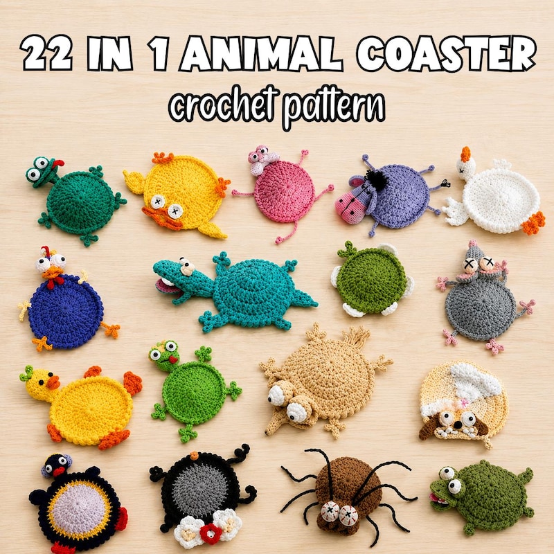 Popping Coasters Crochet - Etsy UK