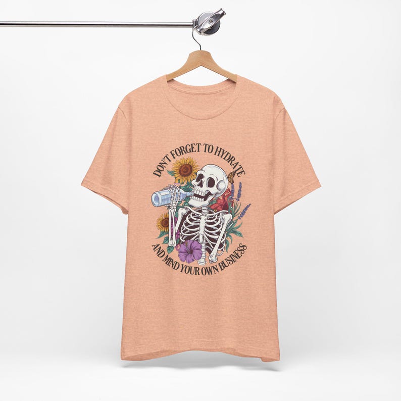 Unisex Hydration Skeleton Graphic Tee | Mental Health Awareness ...