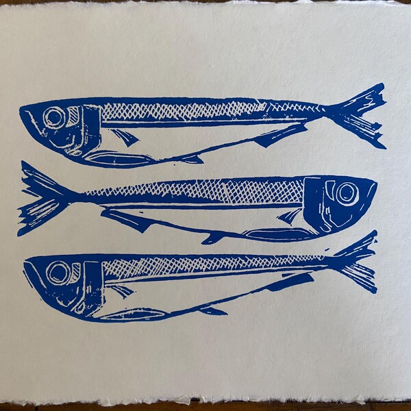 Fish Woodblock Print - Etsy
