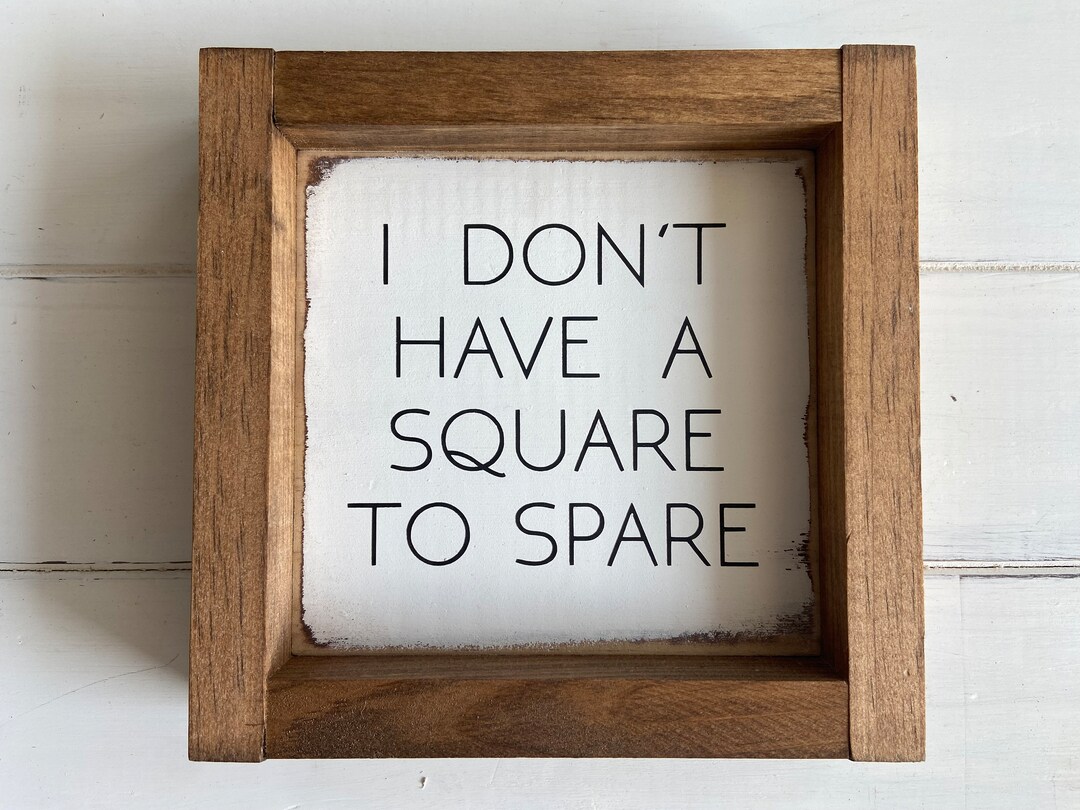 Rustic Wood Funny Bathroom Sign Seinfeld I Dont Have a Square - Etsy