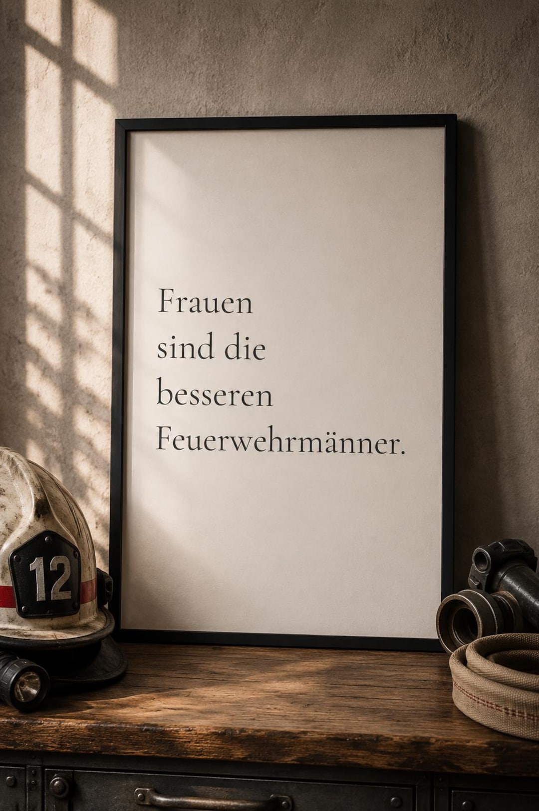 Women Make Better Firefighters | Minimalist Firefighter Poster | 112 ...