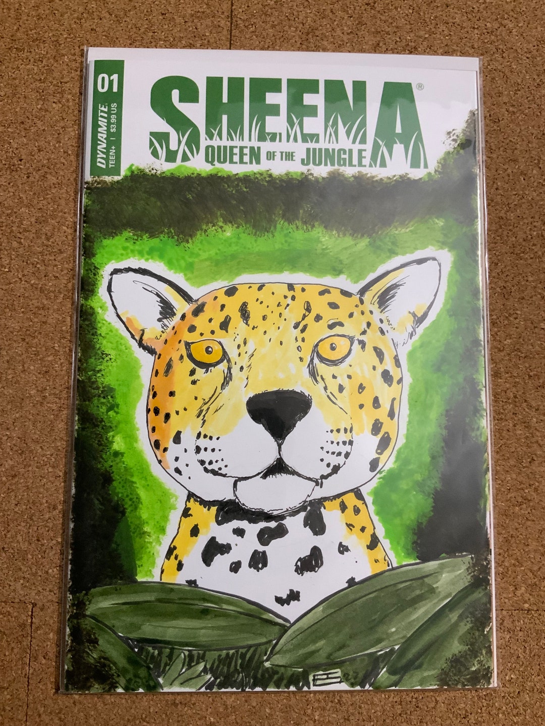 Sketch Cover Sheena Queen of the Jungle 1 Leopard Drawing by Erik - Etsy