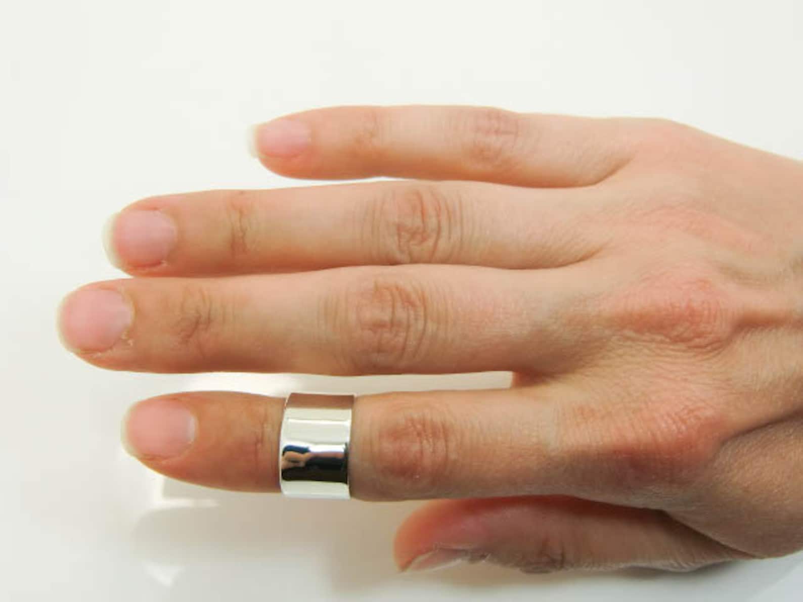 Sterling Silver Midi Ring Wide Silver Midi Ring Wide - Etsy