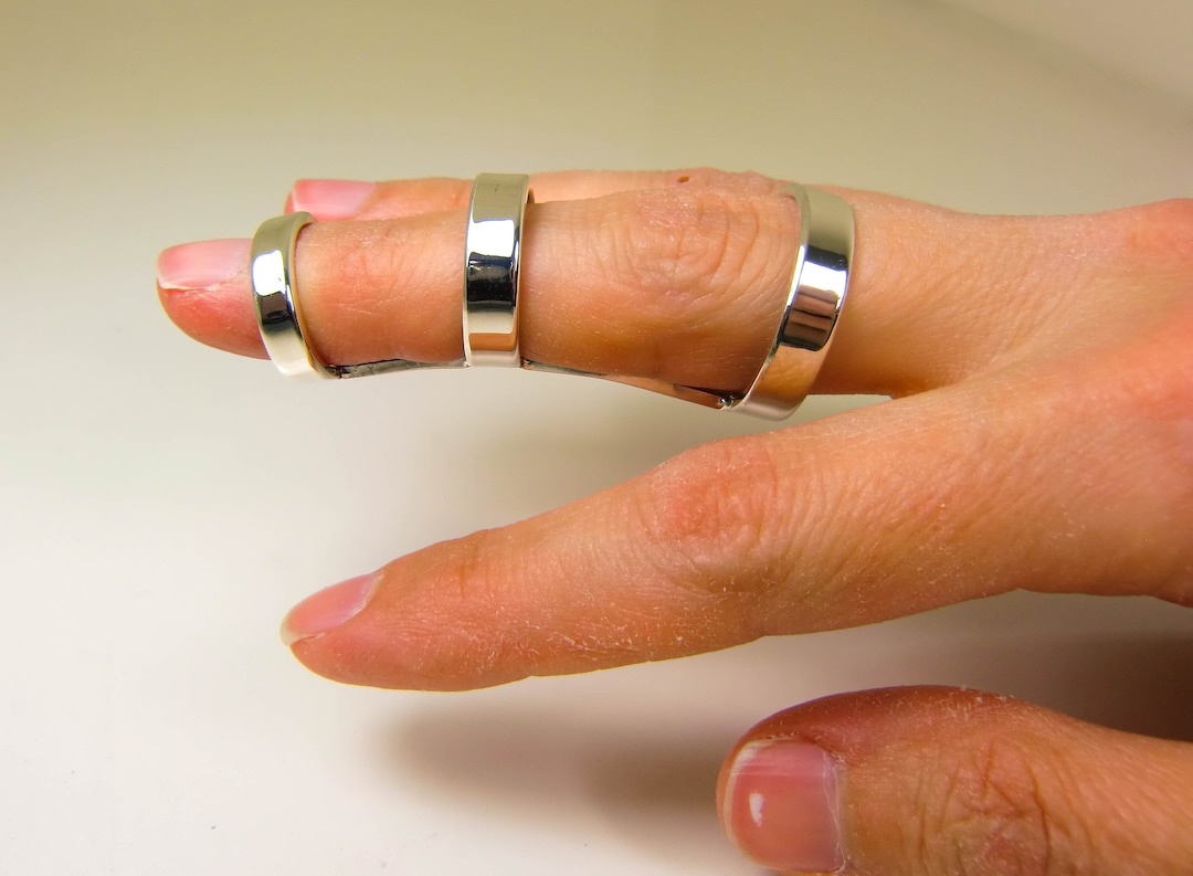 Adjustable Sterling Silver Finger Splint - Double Boutonniere Finger ...