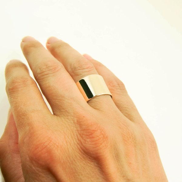 Wide Gold Ring (Just for you!) - Etsy