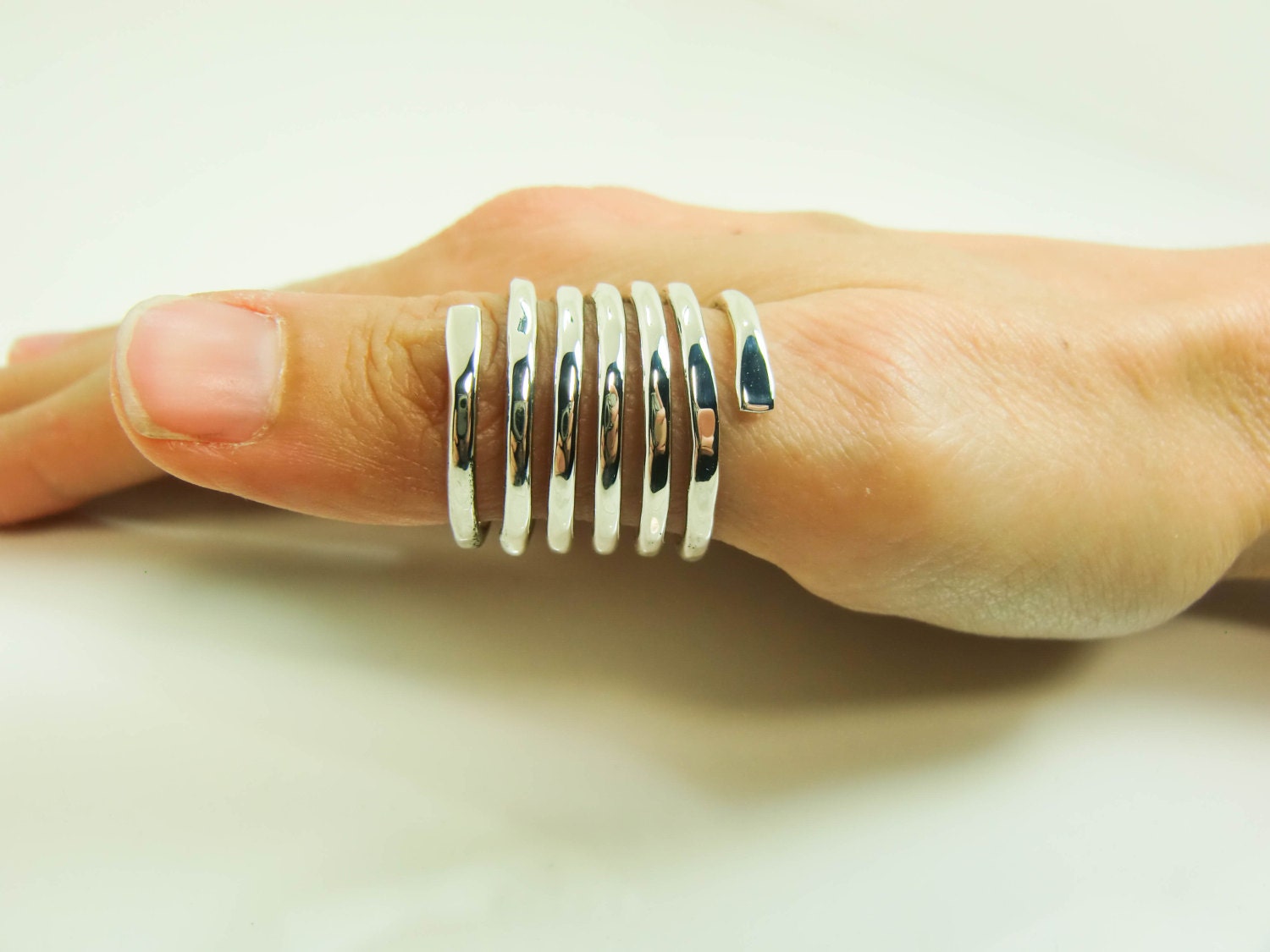 Sterling Silver Ring Heavy Gauge Spring Ring Silver Spiral | Etsy