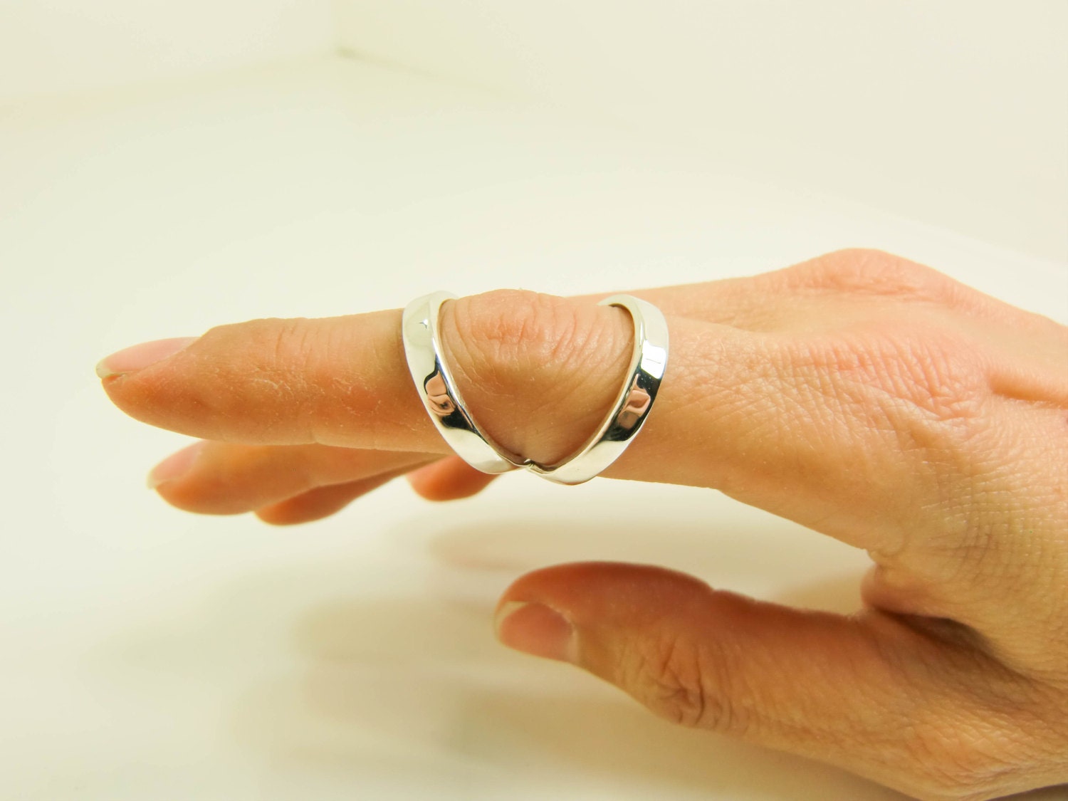 Sterling Silver Wide Band Swan Neck Splint Rheumatoid - Etsy