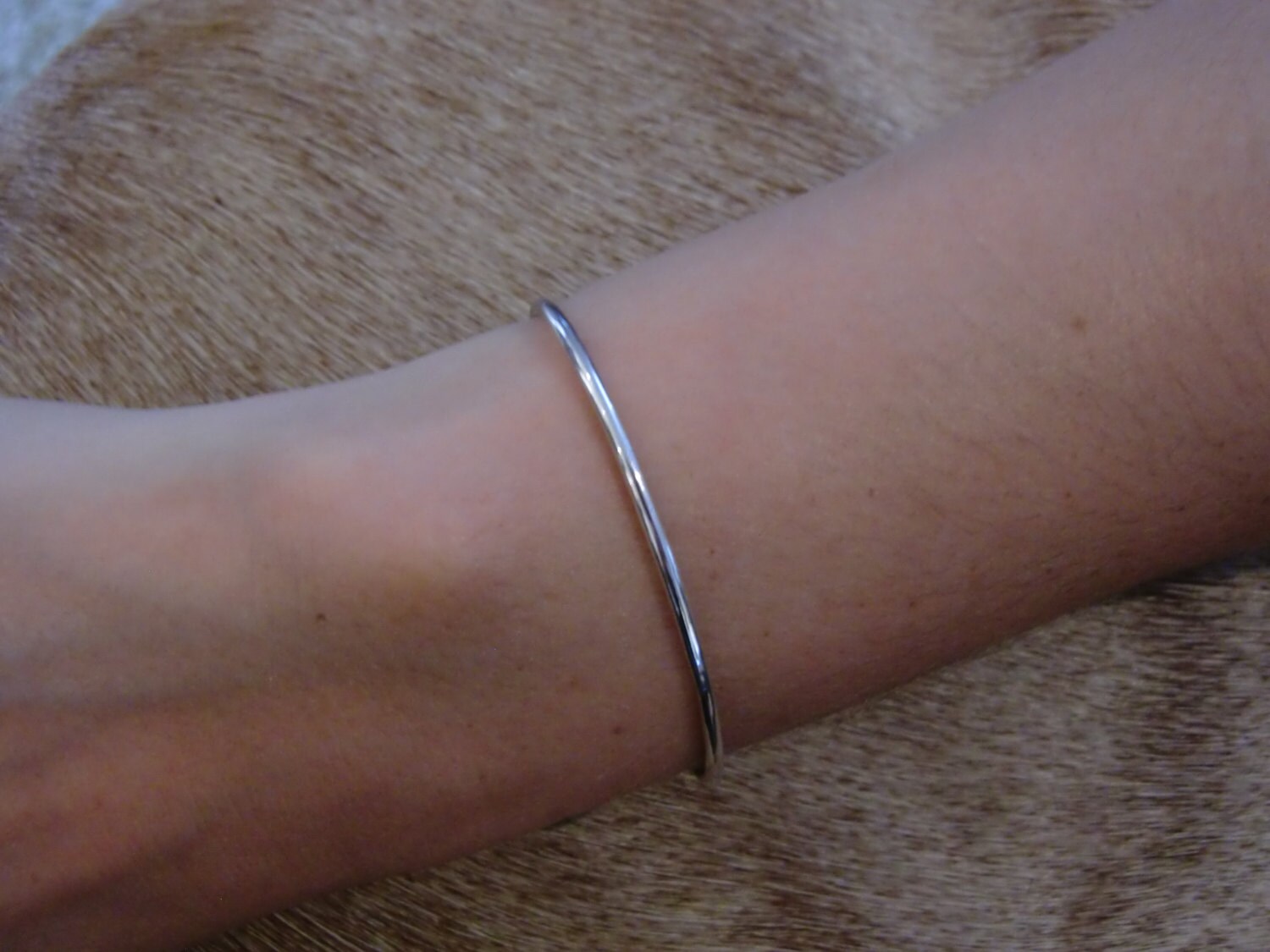 Sterling Silver Round Wire Cuff Bracelet Modern Cuff - Etsy UK