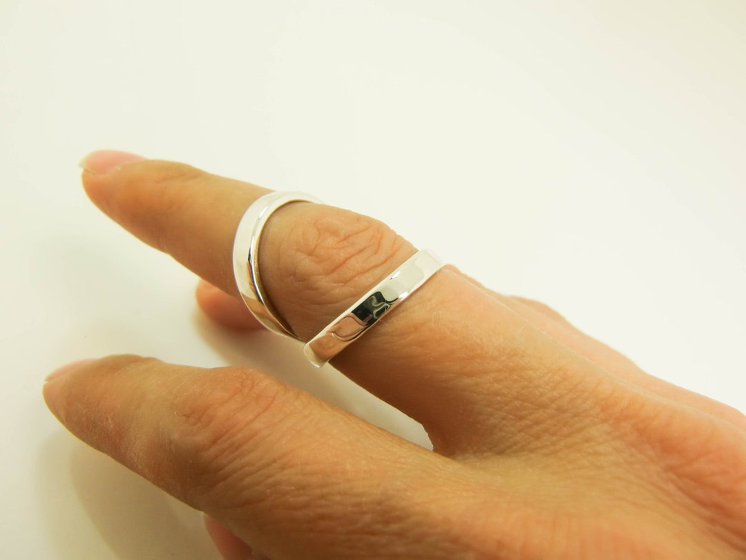 Sterling Silver Wide Band Swan Neck Splint - Hypermobility, RA & Heds ...