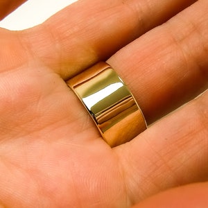 10 Karat Solid Yellow Gold Band 10 Mm X 1 Mm - Wide 10K Yellow Gold ...