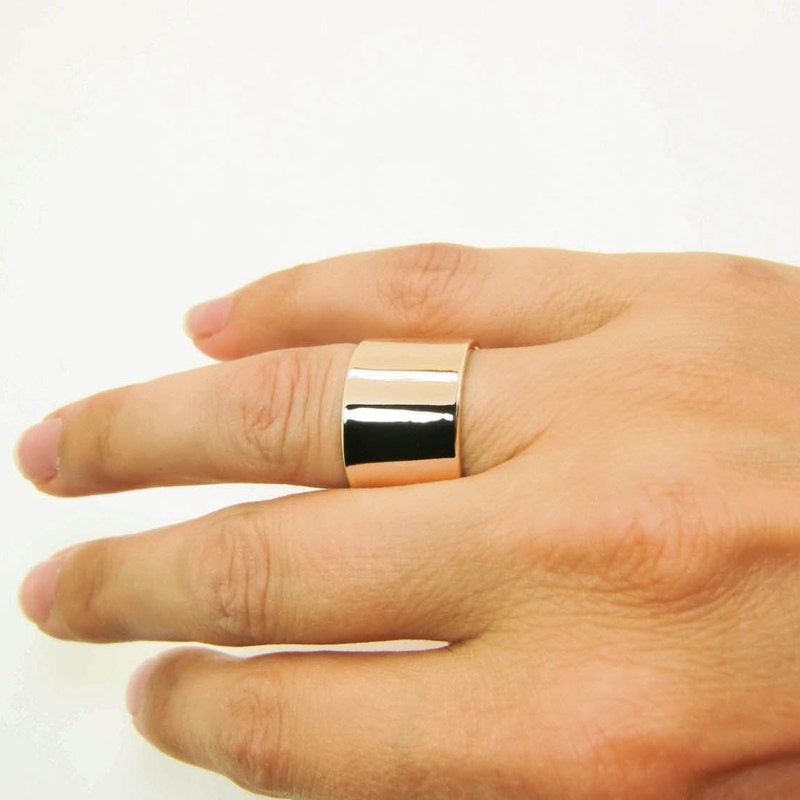 Wide Gold Ring - Etsy