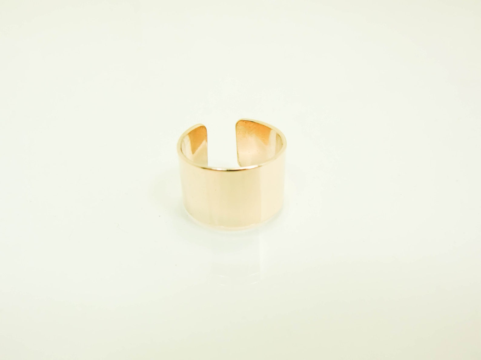 14K Gold Wide Toe Ring - Real 14 Karat Yellow Gold Wide Toe Ring - 14K ...