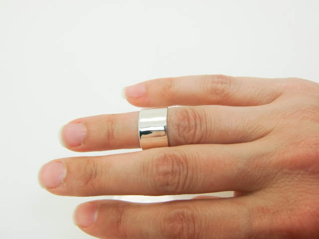 Sterling Silver Midi Ring - Wide Silver Midi Ring - Wide Sterling Midi ...