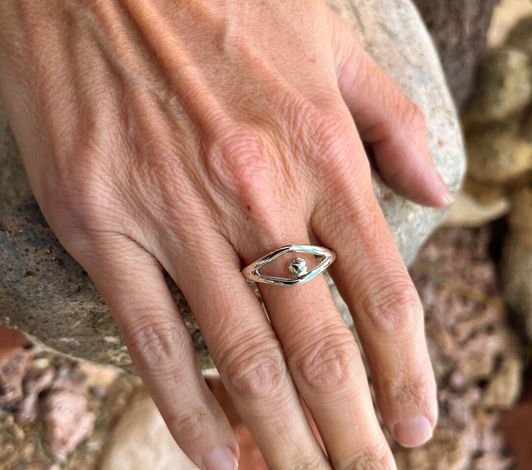 Sterling Silver Ring - Eye Ring - Evil Eye Ring - Eyeball Ring ...