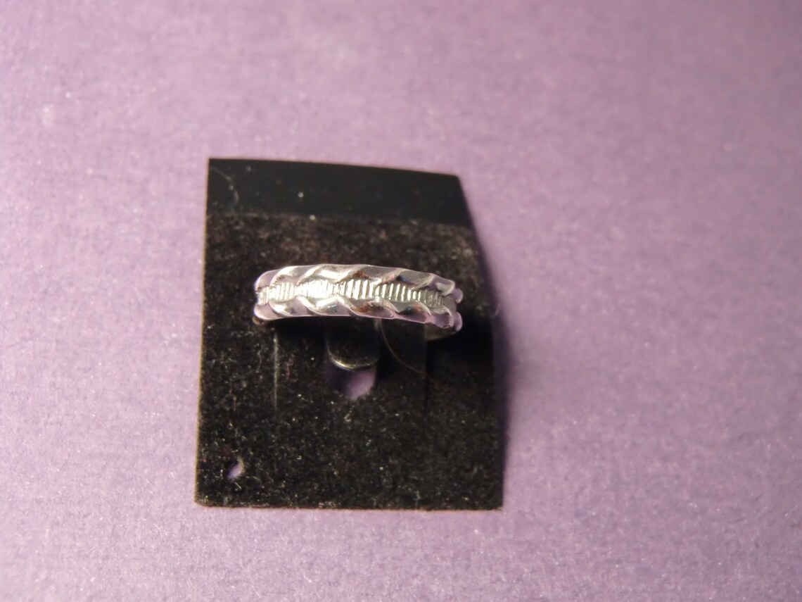 Unique Solid Sterling Silver Pattern Ring Sterling Silver | Etsy