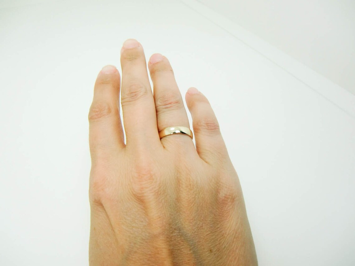 14 Karat Gold Ring Pure 14K Gold Wedding Band Real 14K - Etsy