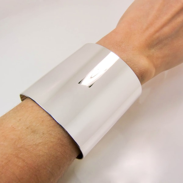 Wide Silver Cuff - Etsy
