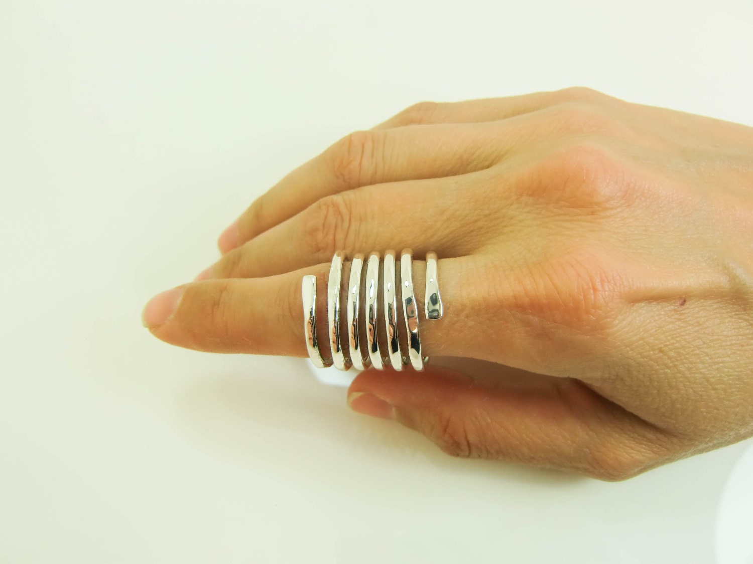 Sterling Silver Ring Heavy Gauge Spring Ring Silver Spiral - Etsy